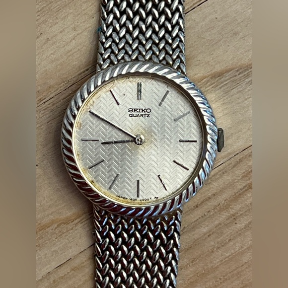 Seiko | Accessories | Seiko Ladies Watch Vintage Stainless Mesh Weave ...